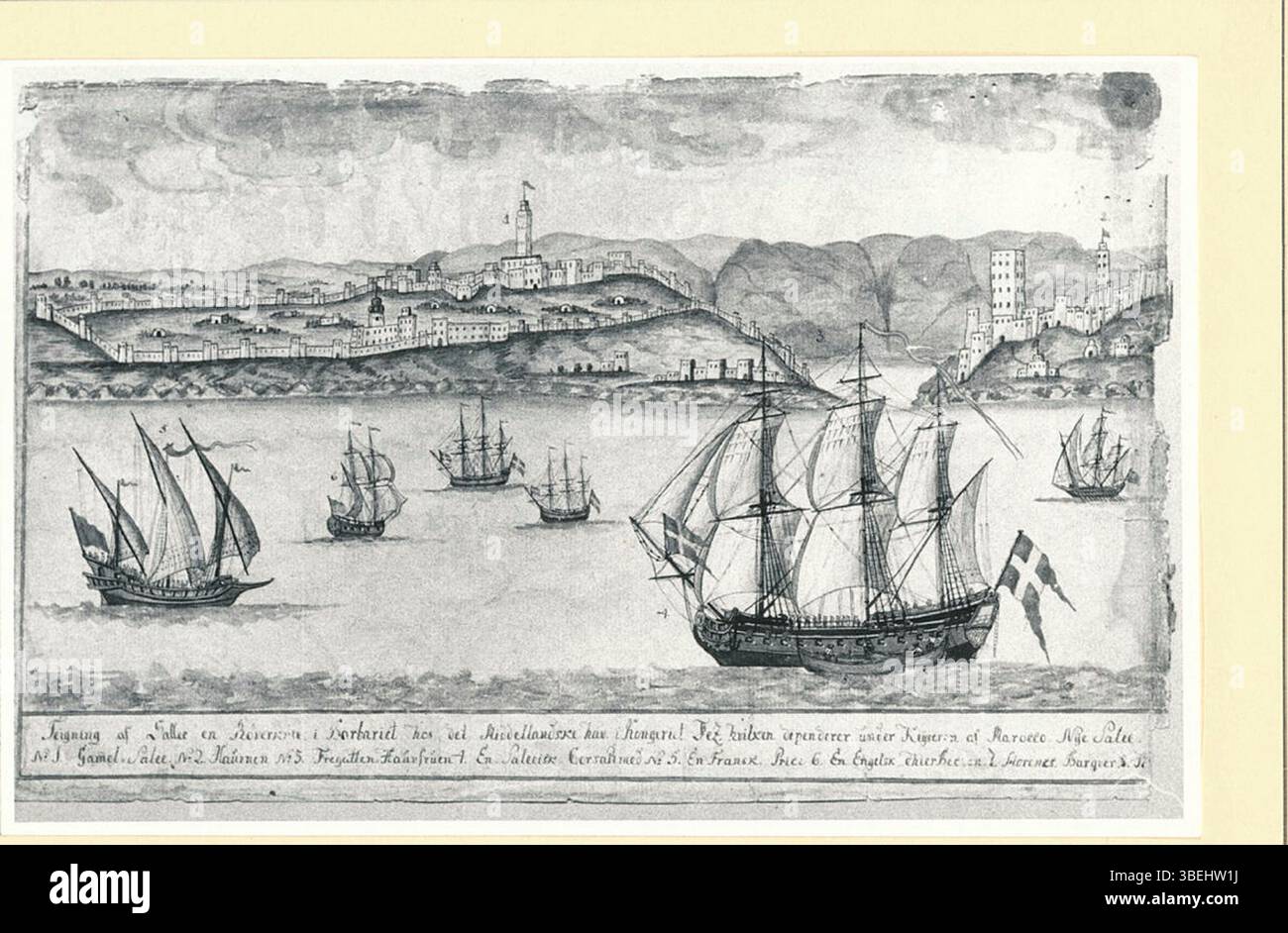 This 1760s view of *Salé and Rabat*, Morocco, shows the importance of ...