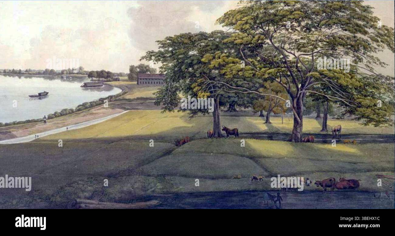 This watercolor by Louise van Panhuys, created in 1812, shows the Nijd ...