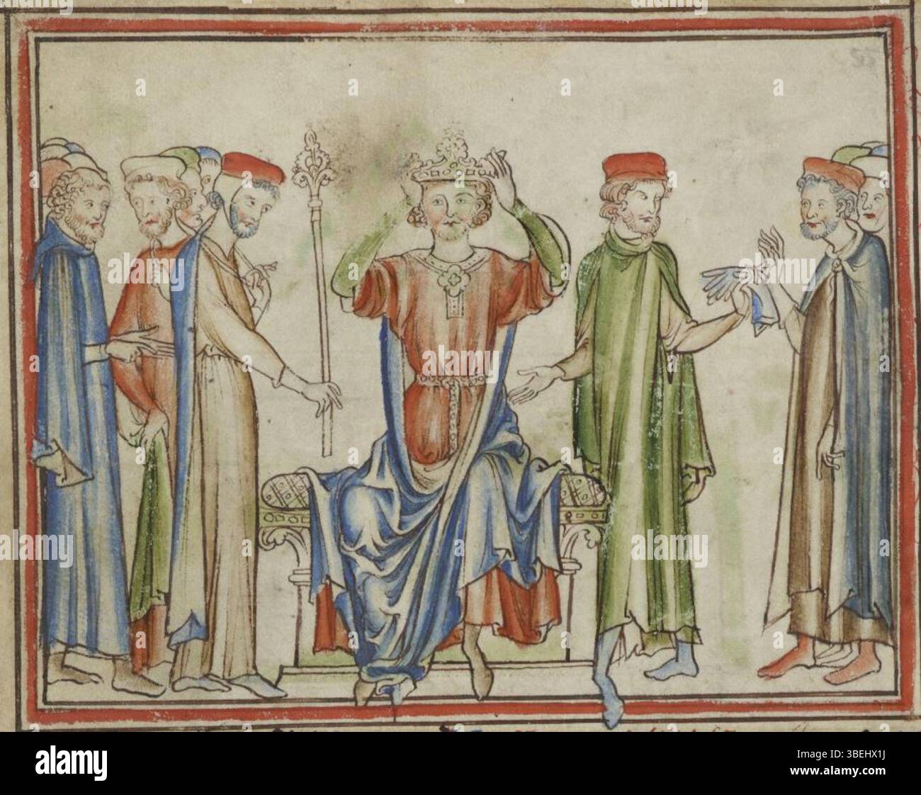 This manuscript illustration by Matthew Paris, from the 1230s or early ...