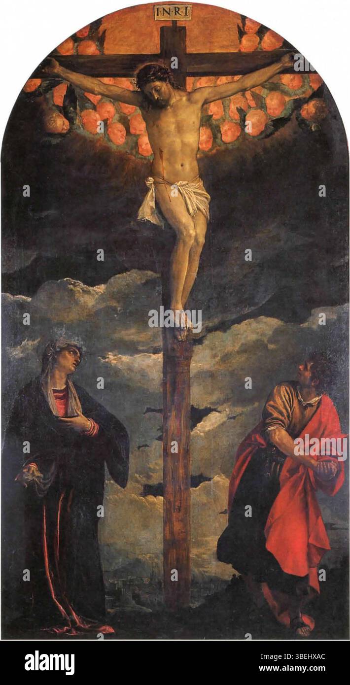 Paolo Veronese's 16th-century painting, 'Crucifixion,' originally displayed in the Church of the ...