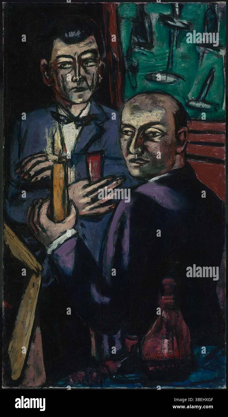 Max Beckmann’s 1946 double portrait portrays two figures, capturing the ...