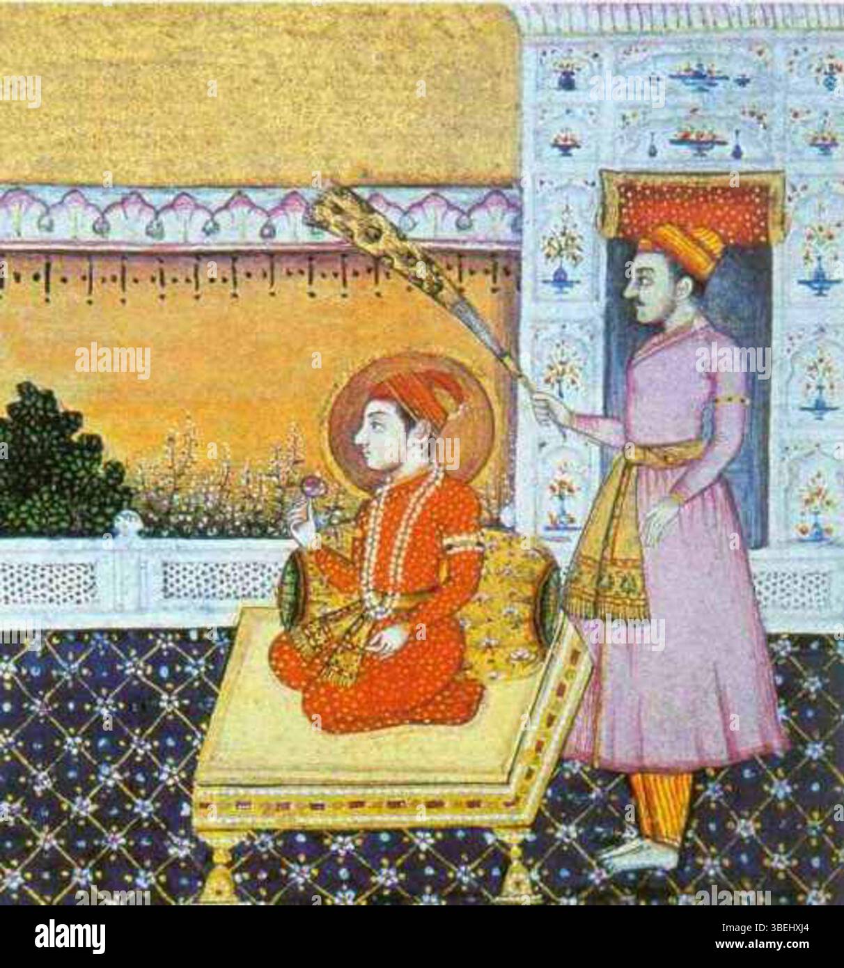 This painting of Guru Har Krishan, likely from the Gulgashat-i-Punjab ...