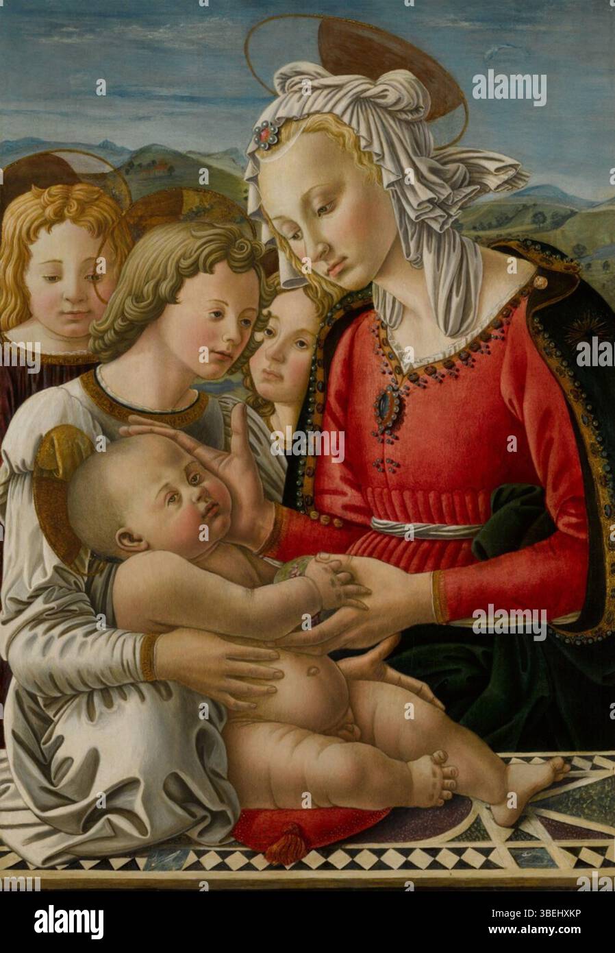 This early Renaissance painting by Fra Diamante depicts the Madonna and ...