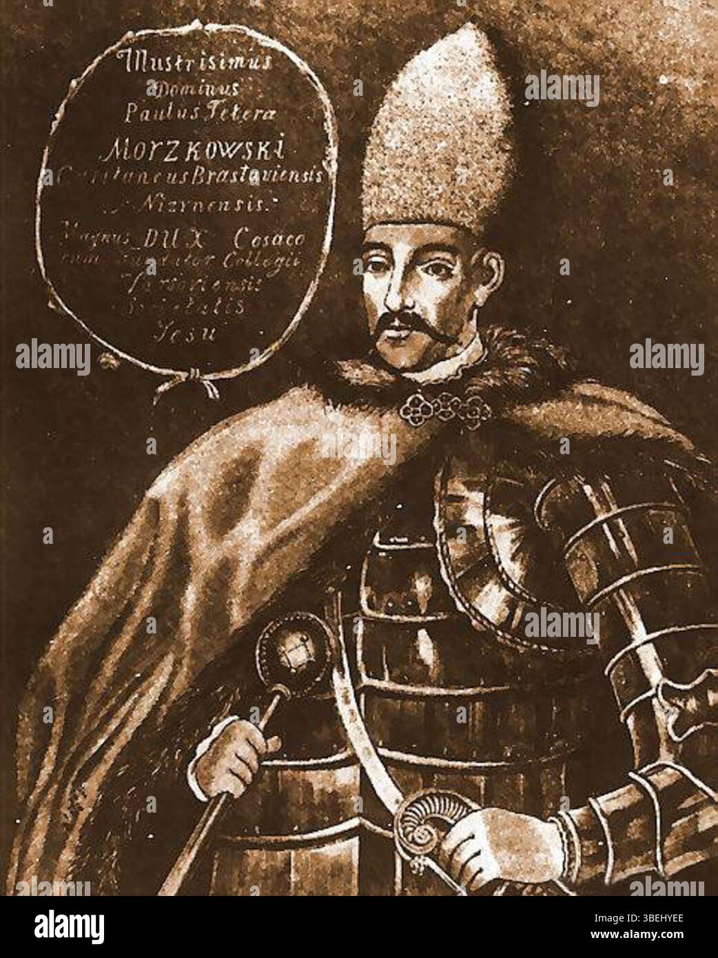 An alternate version of the 1882 engraved portrait of Pavlo Teterya by ...