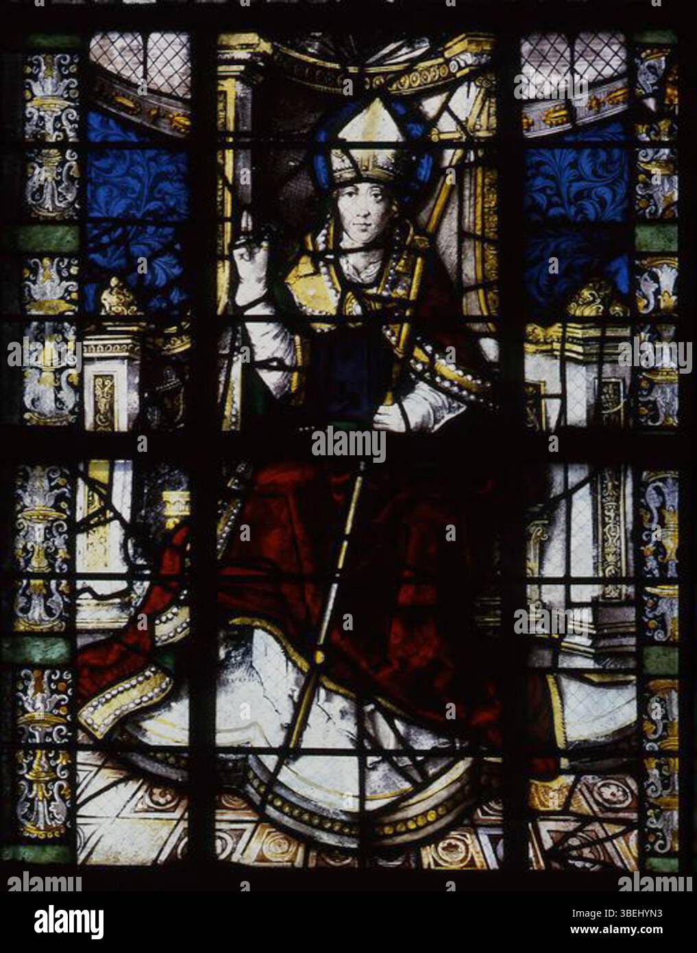 This photograph by Thierry Lefébure captures the stained glass window ...