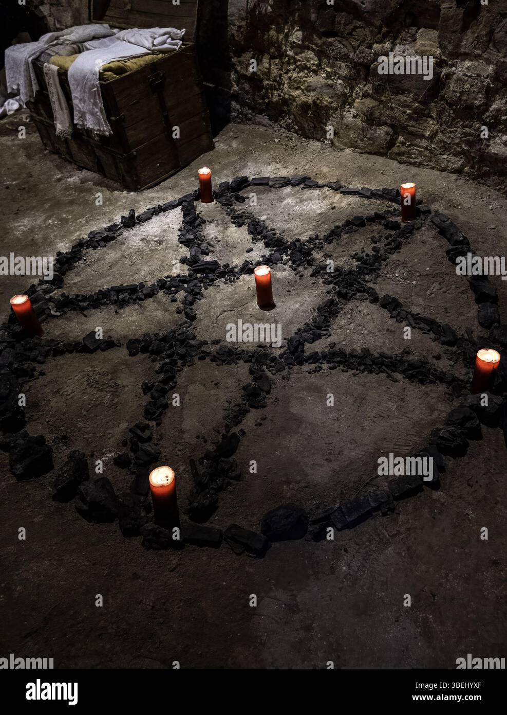 Detail of satanic ritual and witchcraft, religious belief Stock Photo ...