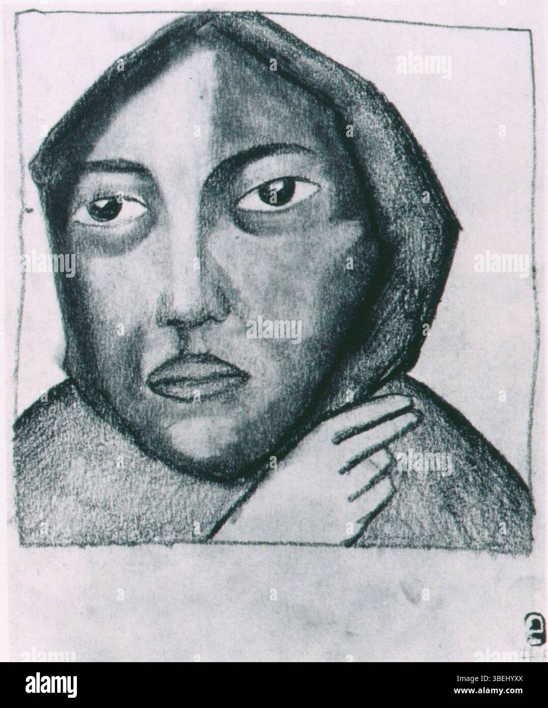 Head of a Woman is a pencil drawing by Kazimir Malevich, created in ...