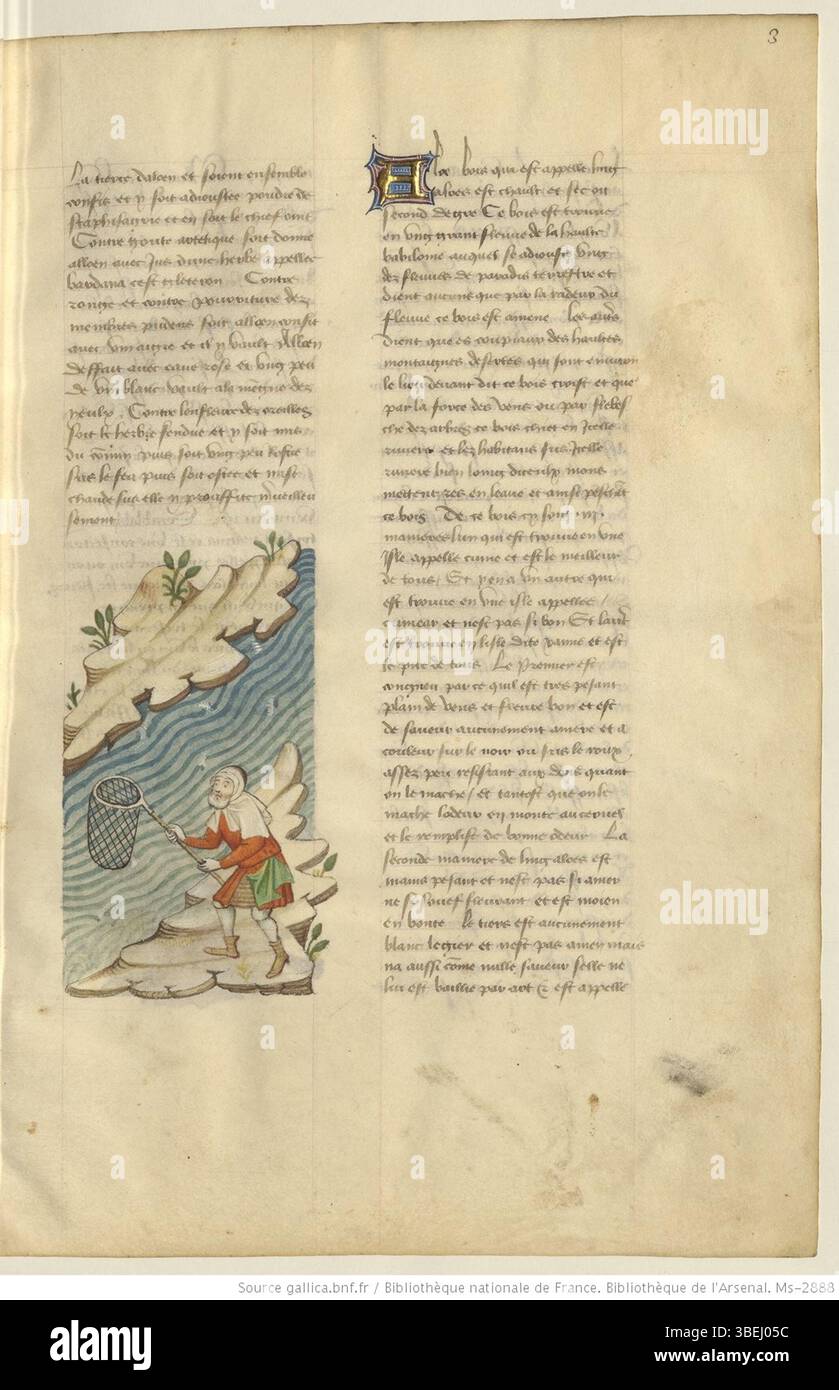 Arsenal Manuscript Ms-2888, folio 003r, from the period between 1425 ...