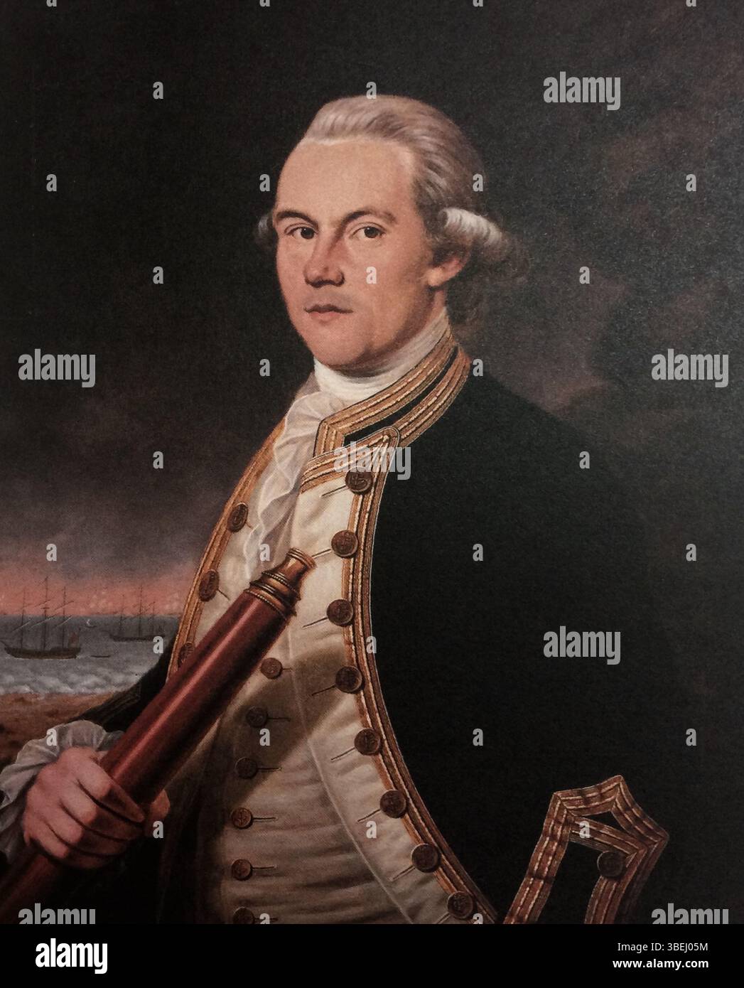 This 18th-century portrait of Captain John Linzee, attributed to George ...