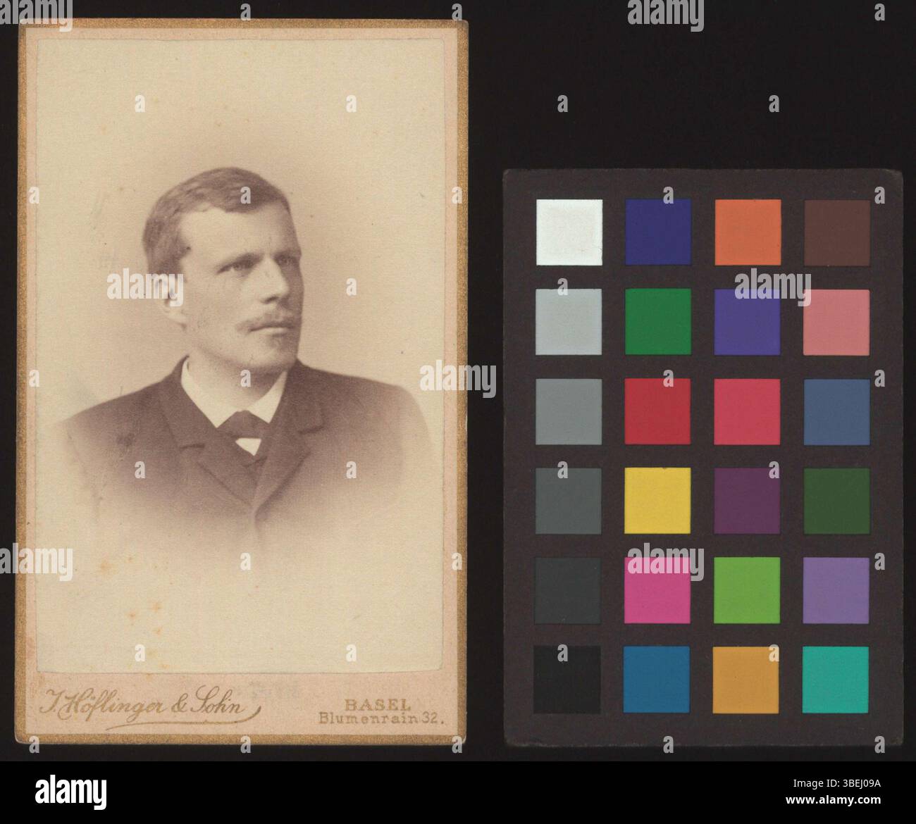 This black-and-white portrait of Rudolf Wackernagel, taken between 1875 ...