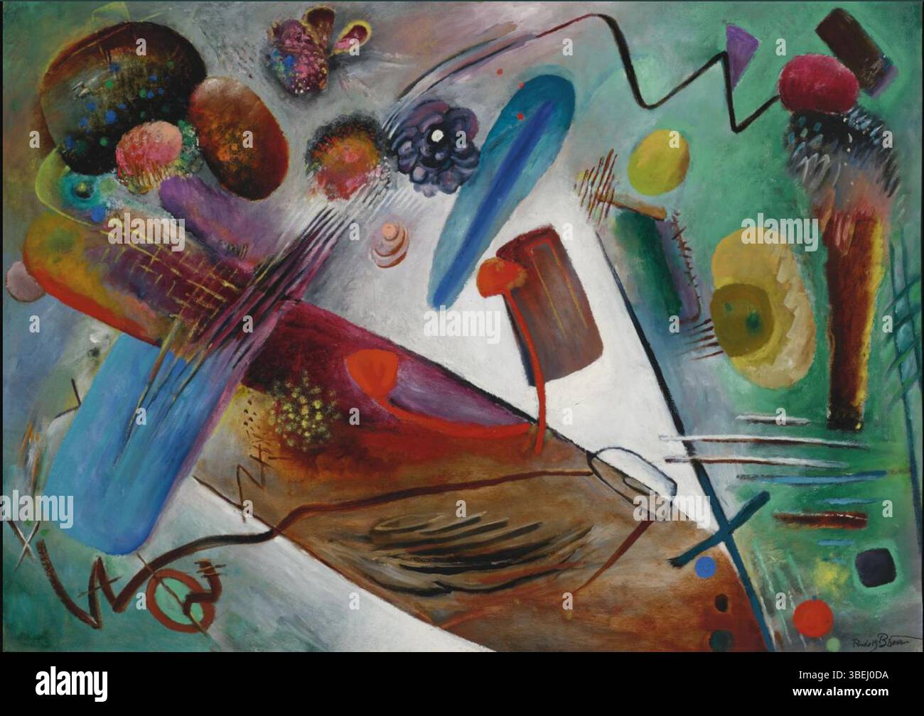 Rudolf Bauer's 'Heavy and Light' explores the contrasting elements of ...