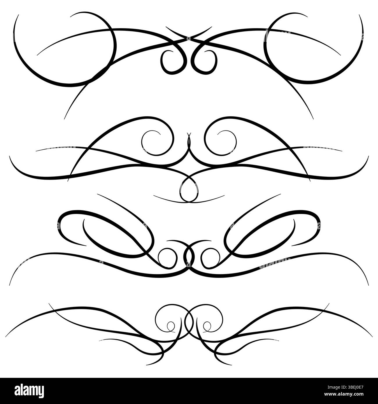 Filigree divider with fancy swirls Stock Vector Images - Alamy