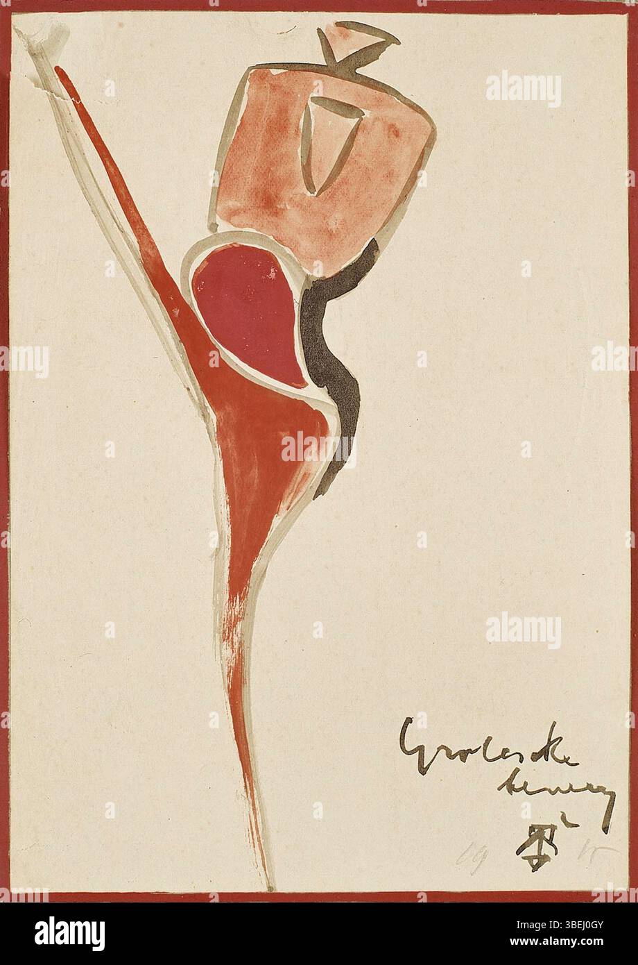 'Groteske Beweging' (Grotesque Movement) is a 1915 drawing by Theo van ...