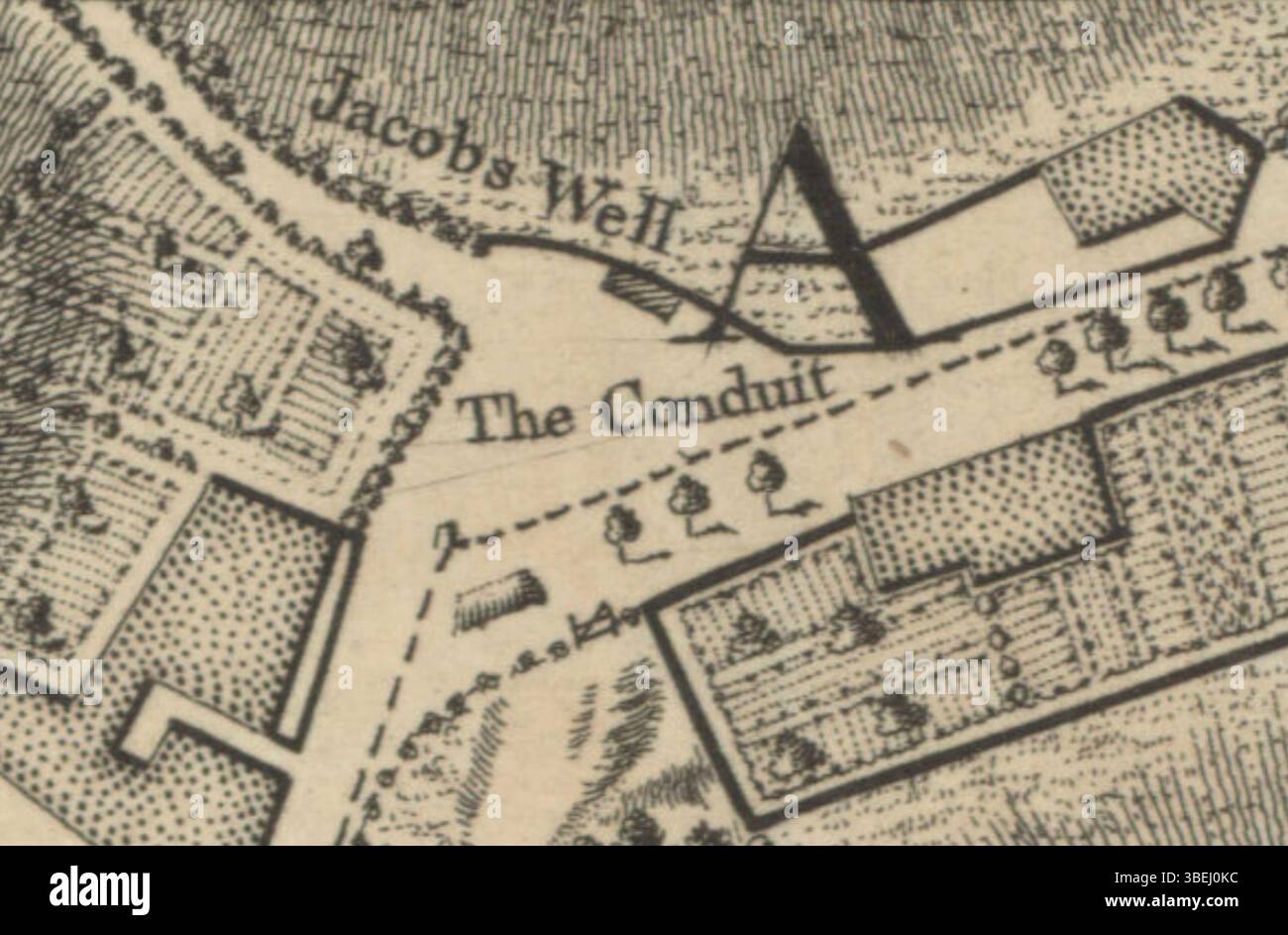 A 1743 map by John Rocque features a section of Bristol, focusing on ...