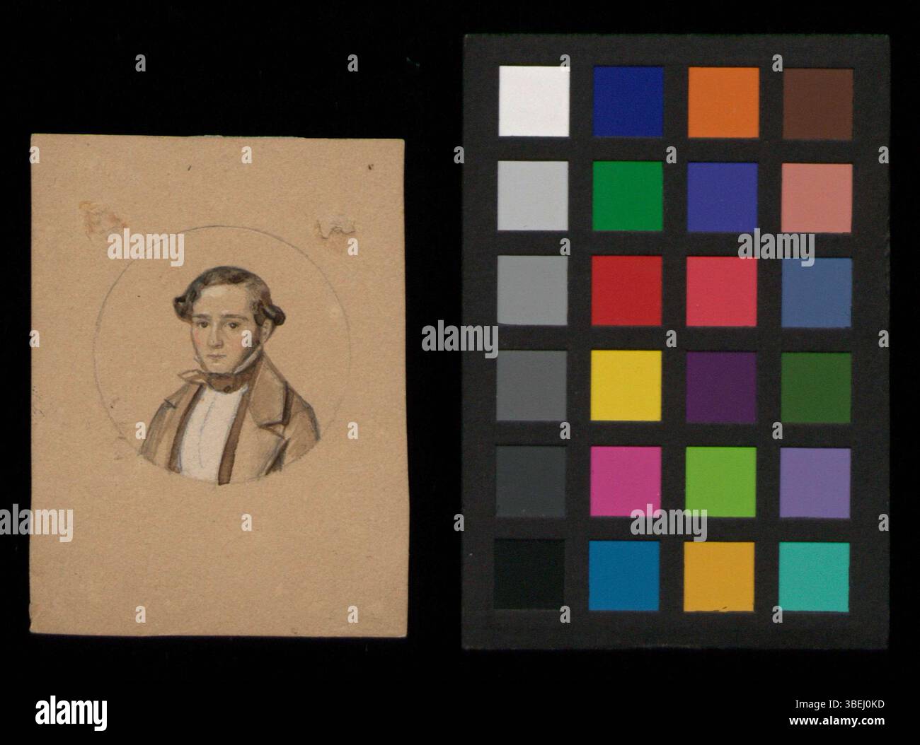 This watercolor and pencil drawing, created between 1800 and 1899 ...