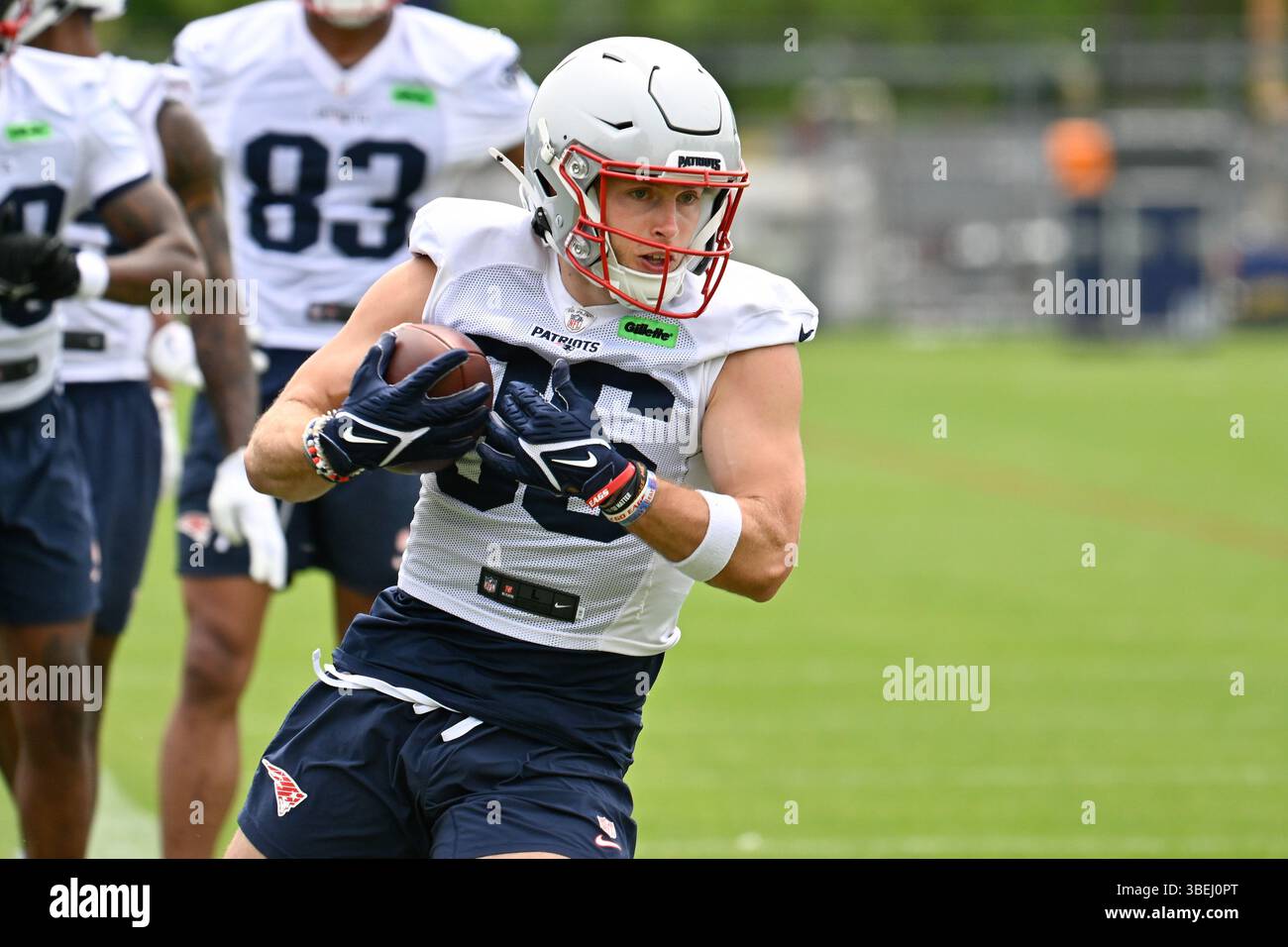 May 28, 2025; Foxborough, Massachusetts, USA; New England Patriots wide ...