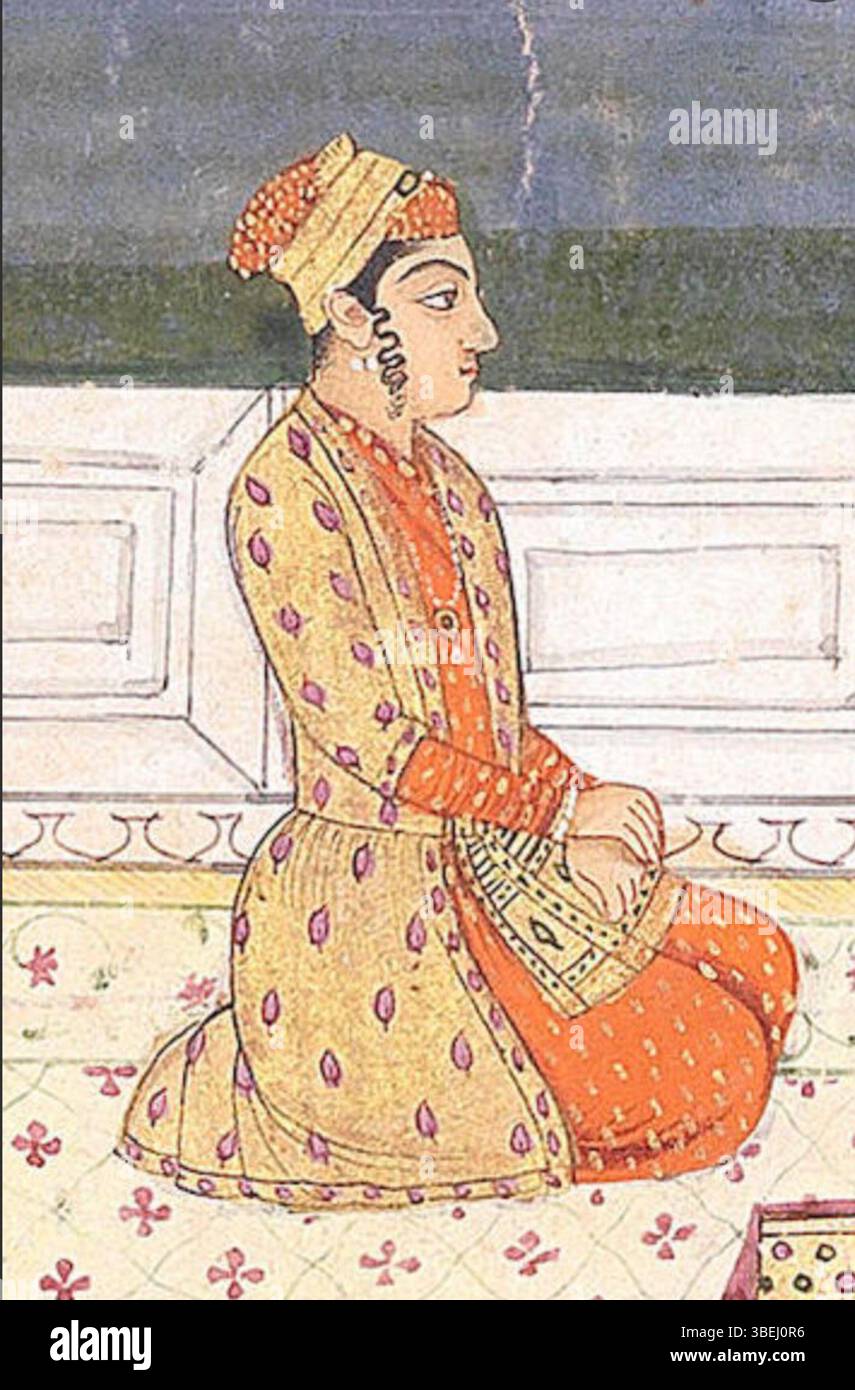 This detail from a 19th-century miniature painting shows Guru Har ...