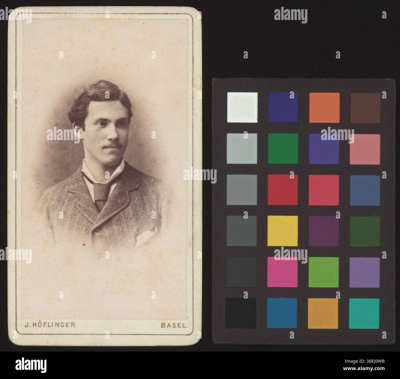 Black and white cabinet card photograph of Eduard His-Schlumberger ...