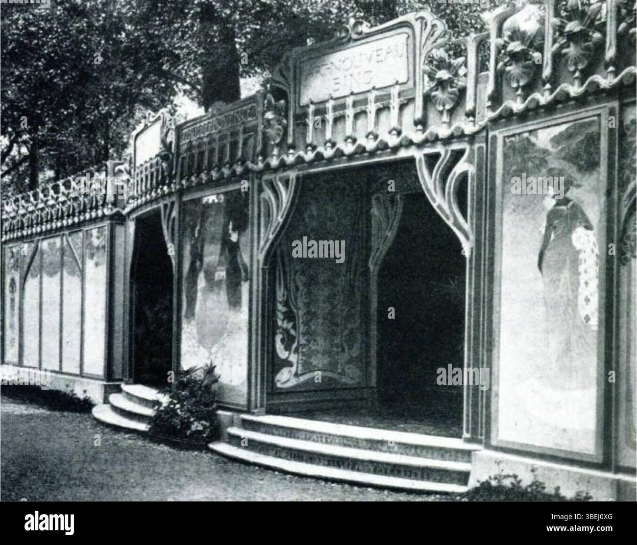 The exterior view of the Bing Art Nouveau Pavilion, designed by ...