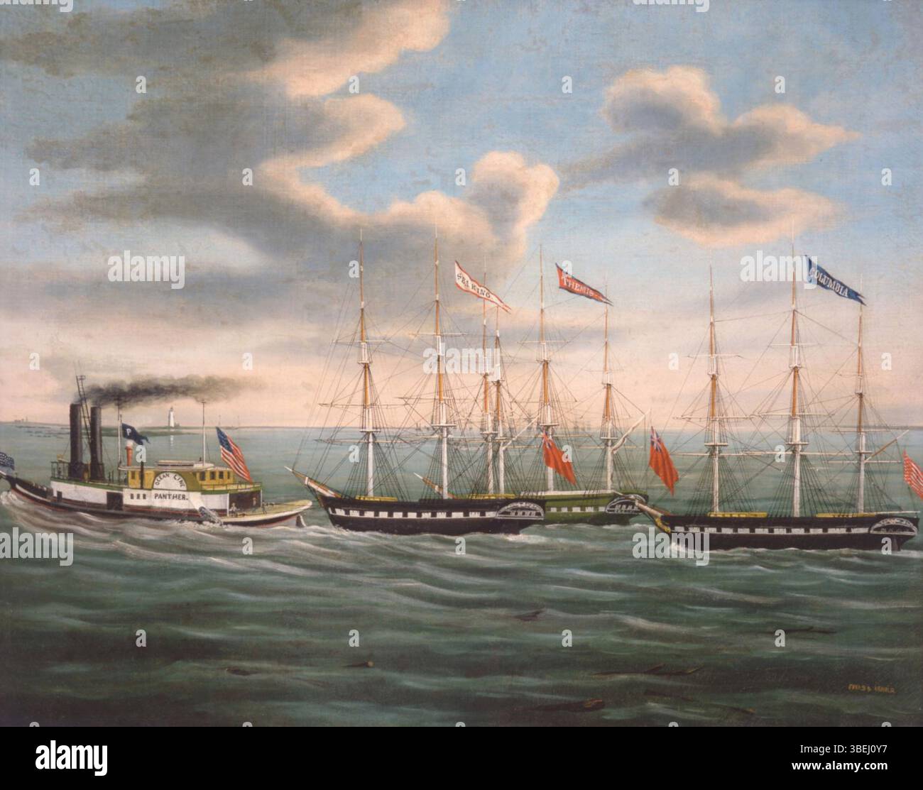 This painting by James Guy Evans and Edward Everard Arnold depicts the ...
