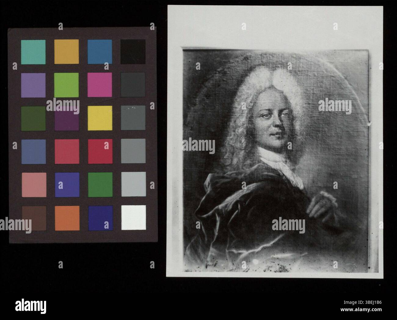 This reproduction of a portrait of Daniel Ryhiner, created between 1700 ...