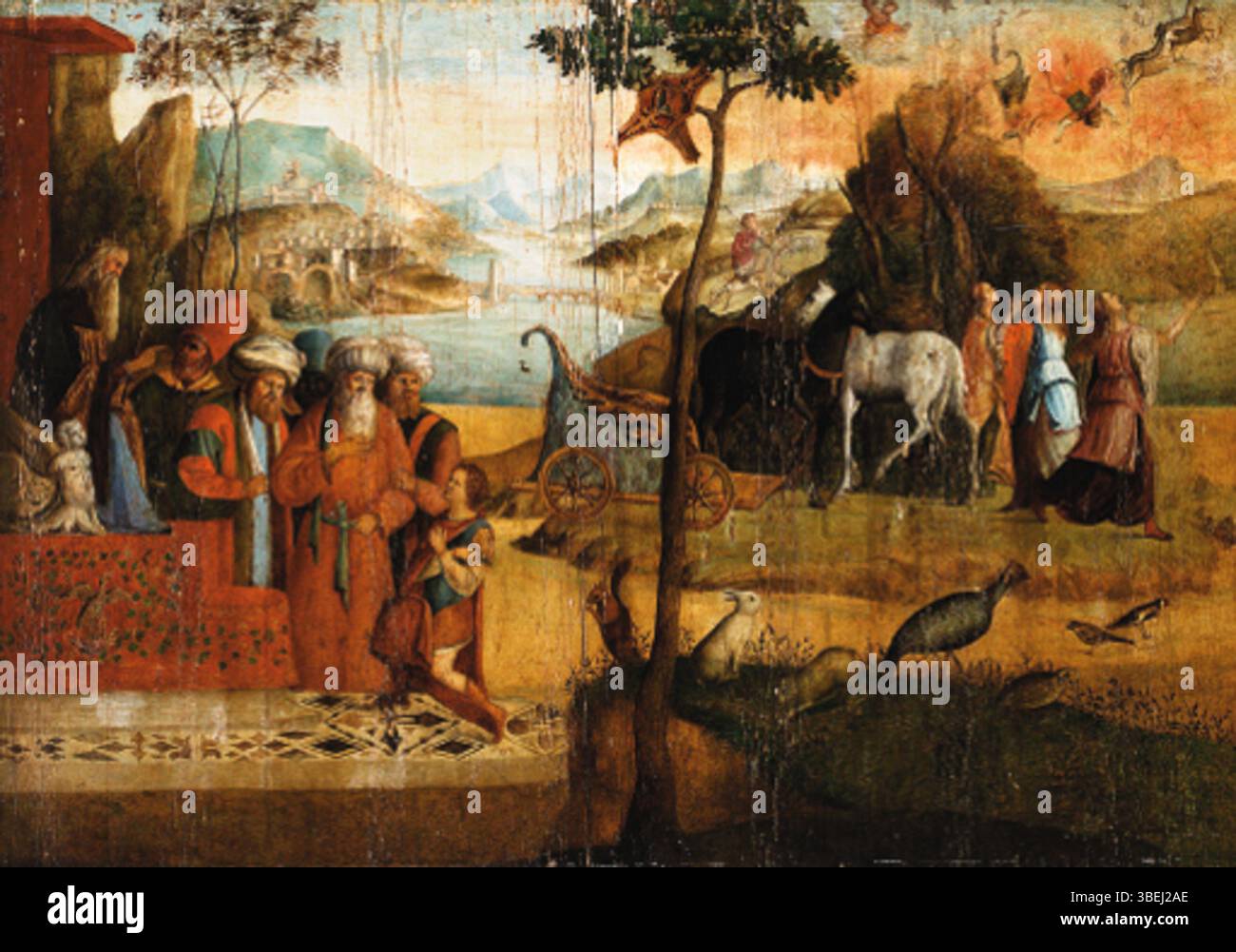 Depiction of The Fall of Phaeton in the manner of Vittore Carpaccio ...