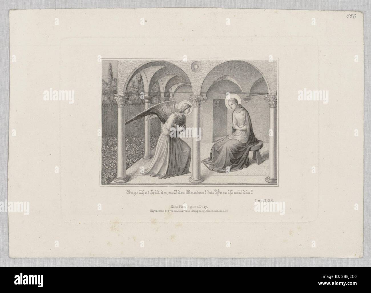 Stahlstich auf Velin Stock Photo - Alamy