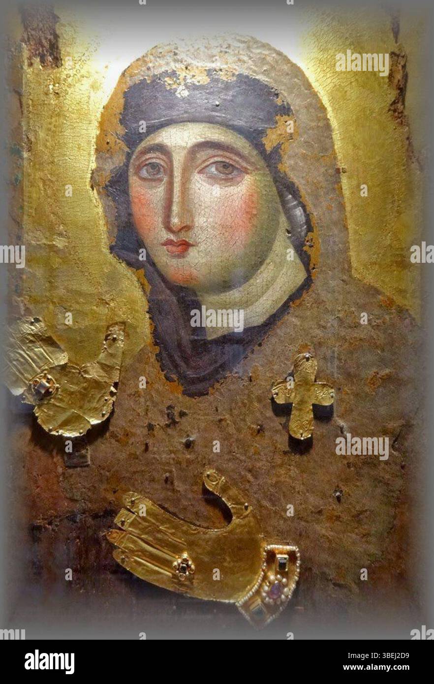 6th-century depiction of the Madonna known as the 'Madonna with Golden ...