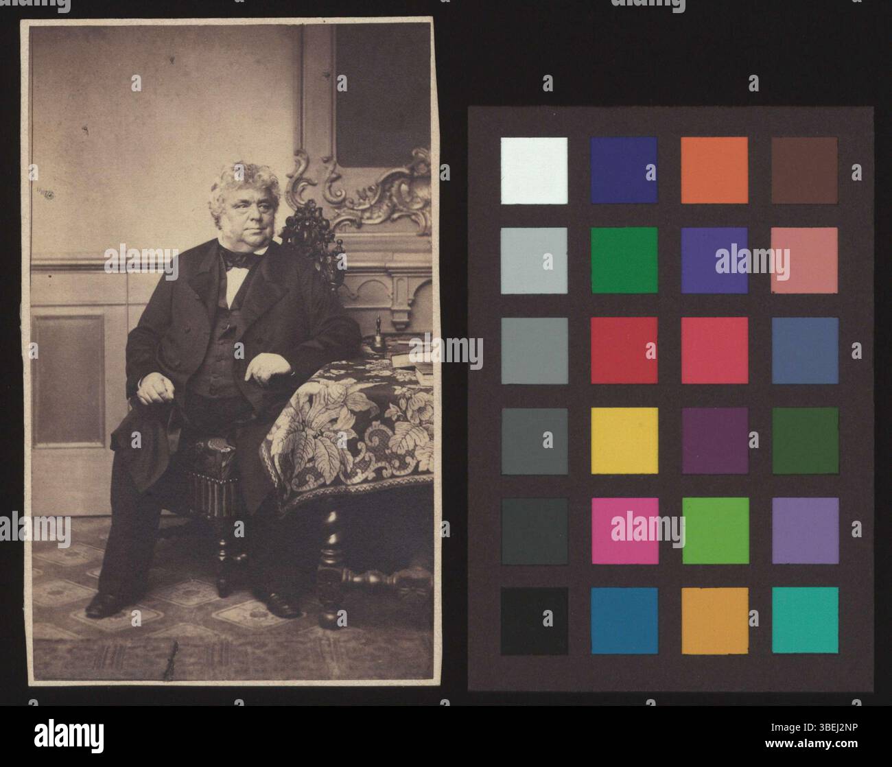 This black-and-white photograph, mounted on cardboard, depicts Johann ...