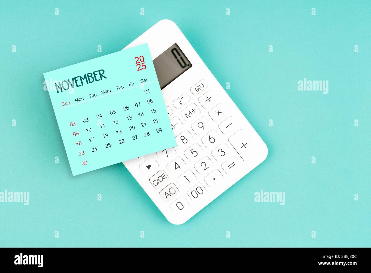 November 2025 calendar card hi-res stock photography and images - Alamy