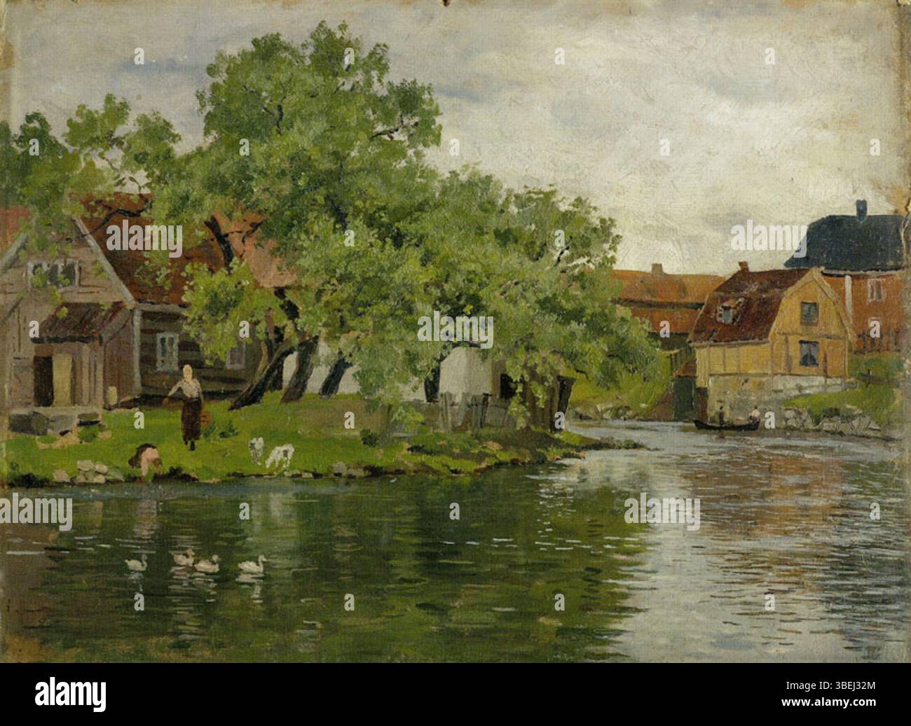 This 1881 painting by Edvard Munch, titled Akerselva, measures 23 x 31. ...