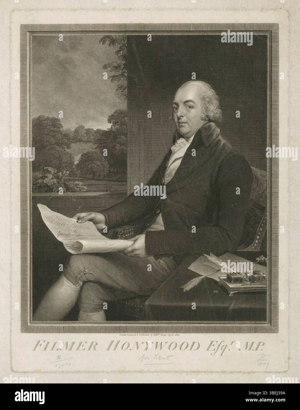 A line engraving by William Sharp, created in April 1804, depicting ...