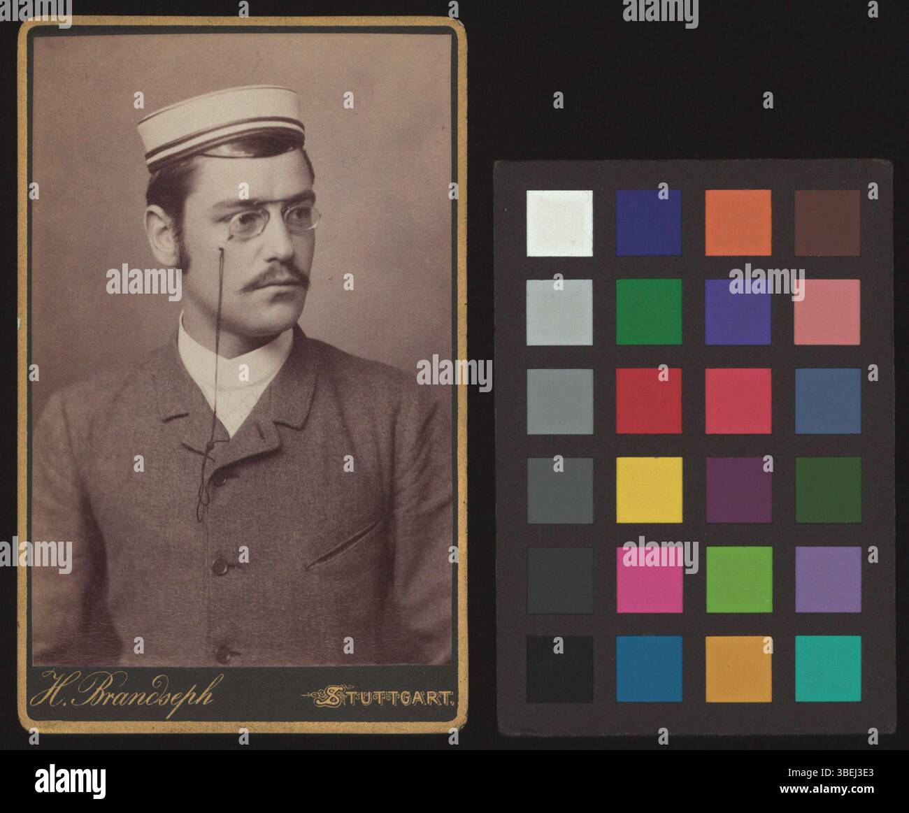 This black-and-white photograph from the 1880s depicts Gustav Binz ...