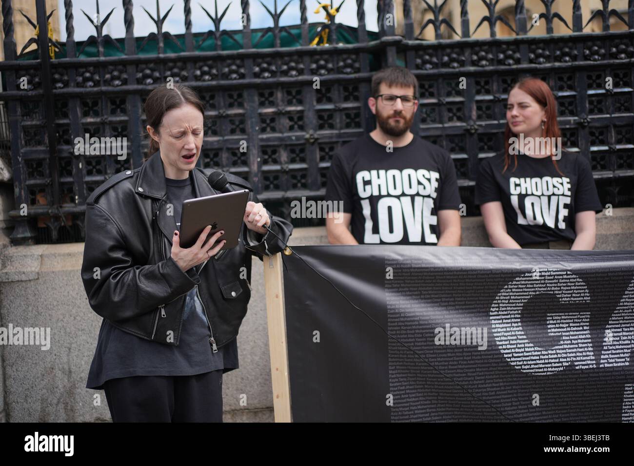 Andrea Riseborough reads the names of over 15,000 children who have ...