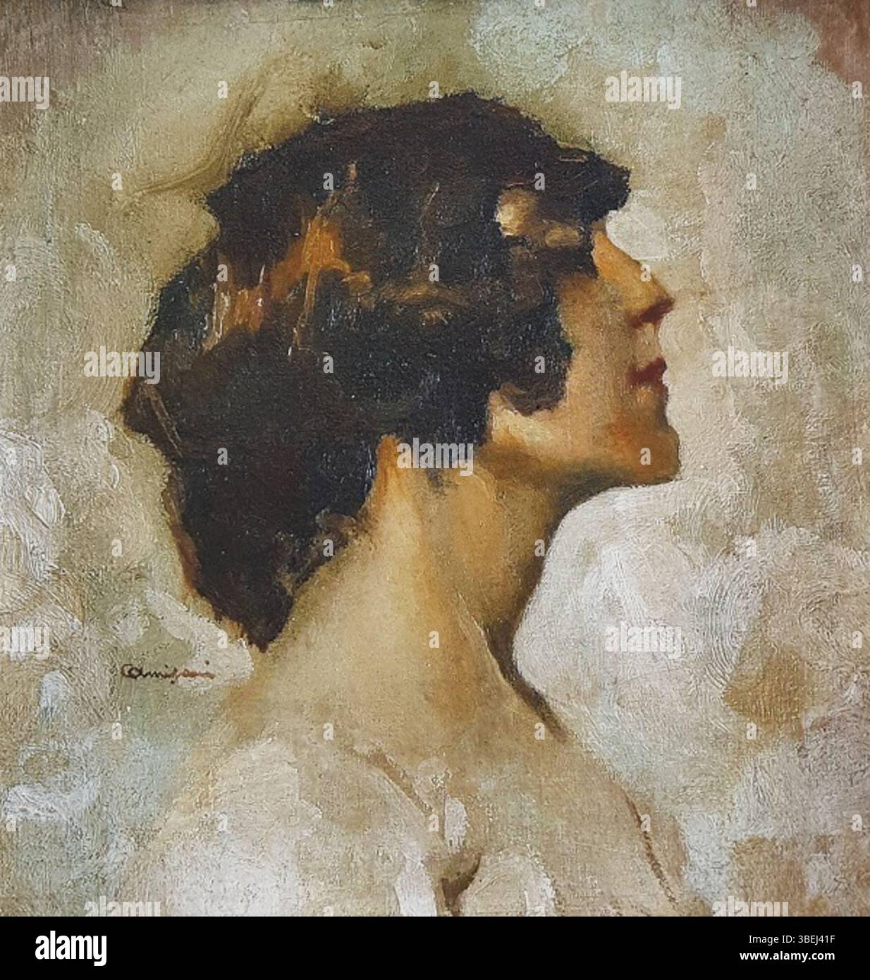 Giuseppe Amisani's 1930 profile portrait of actress Lyda Borelli ...