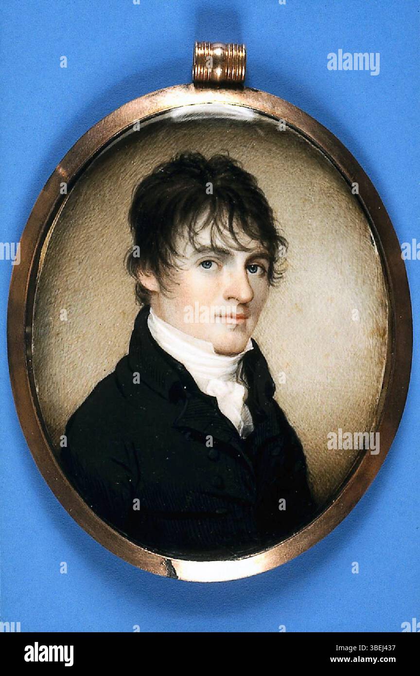 This miniature painting of Aaron Chase Dennis, attributed to Edward ...