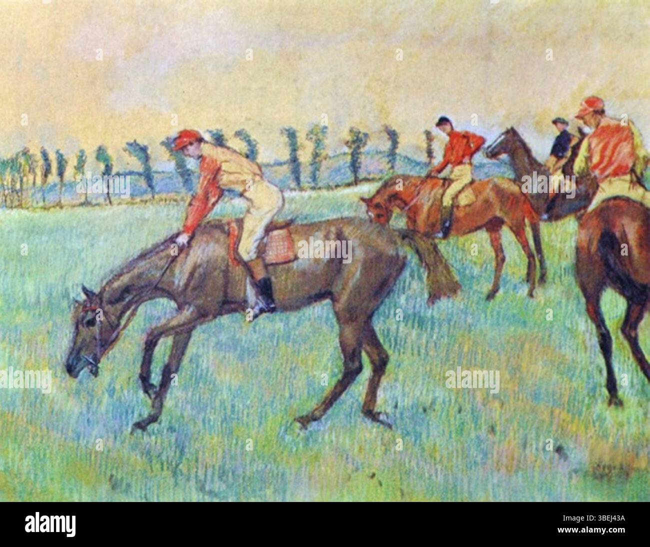 'Before the Start' is a painting by Edgar Degas, capturing a moment of ...
