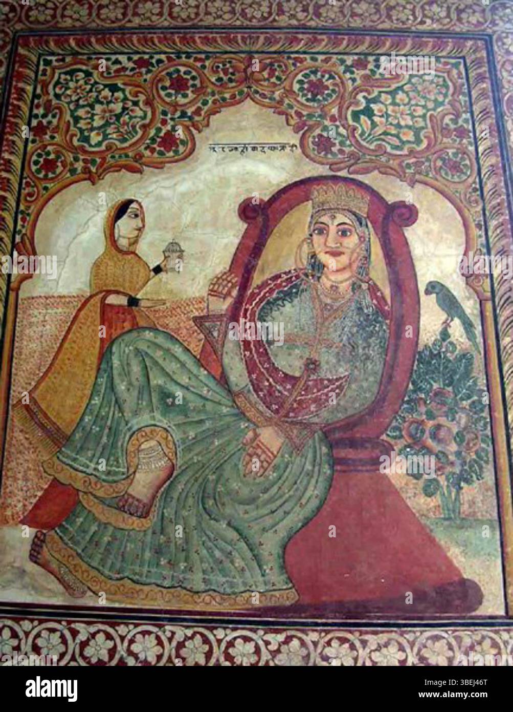 The mural of Nur Jahan, located at the Guru Ram Rai Darbar Sahib ...
