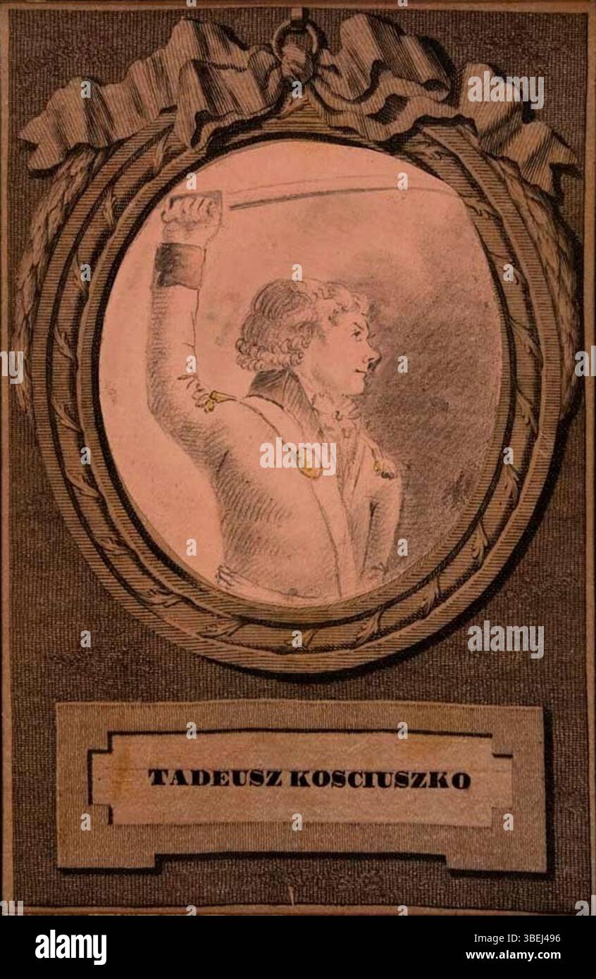 This self-portrait of Tadeusz Kosciuszko, created after 1794, portrays ...