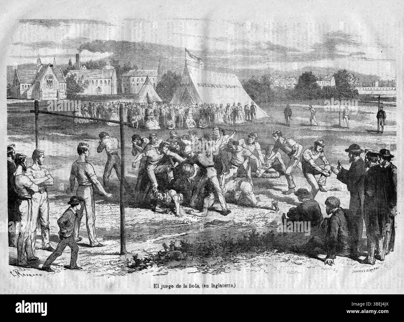 An early graphic illustration of football, published in *Revista El ...