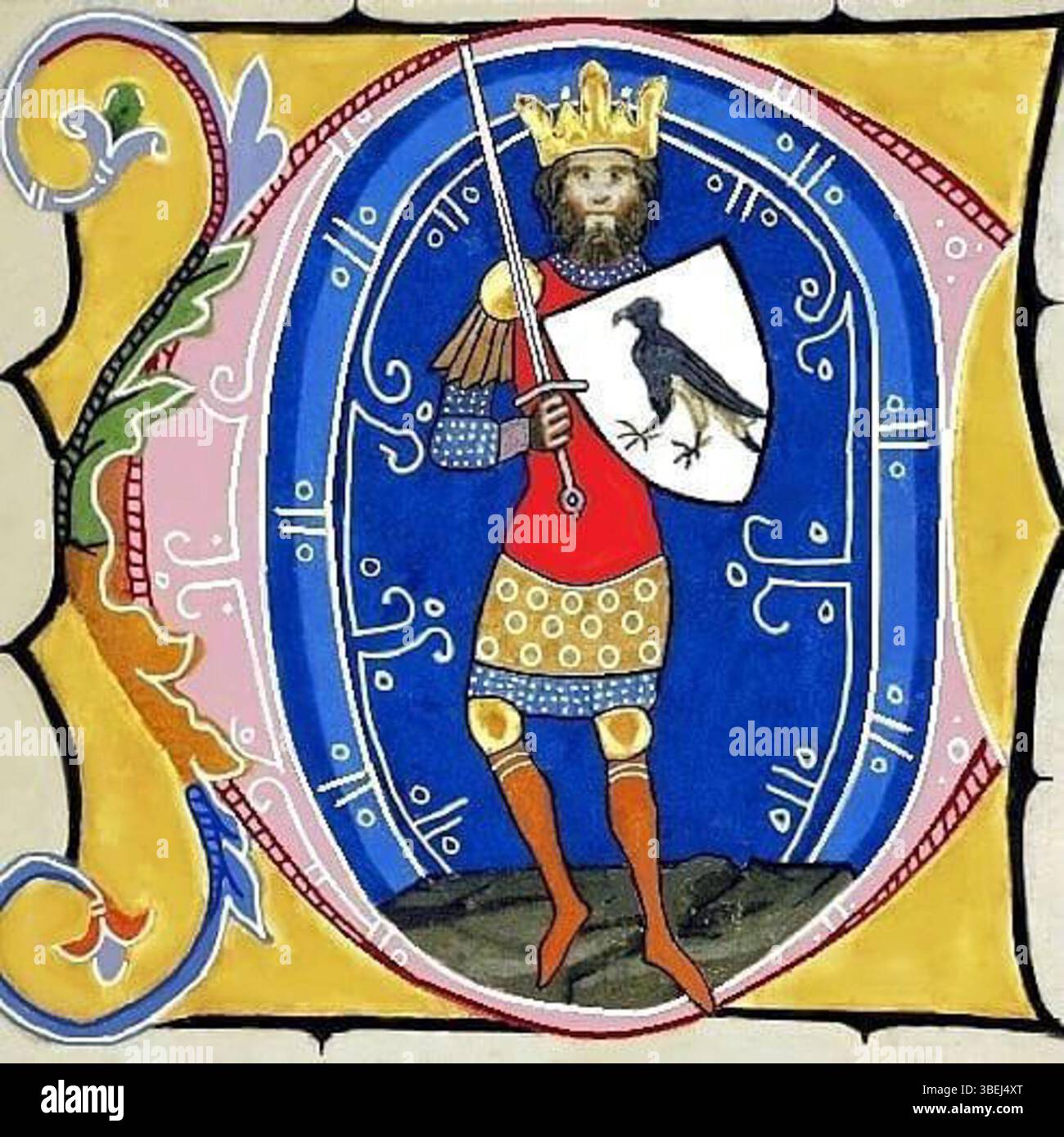 The depiction of Attila the Hun in the Hungarian chronicle, dating from ...