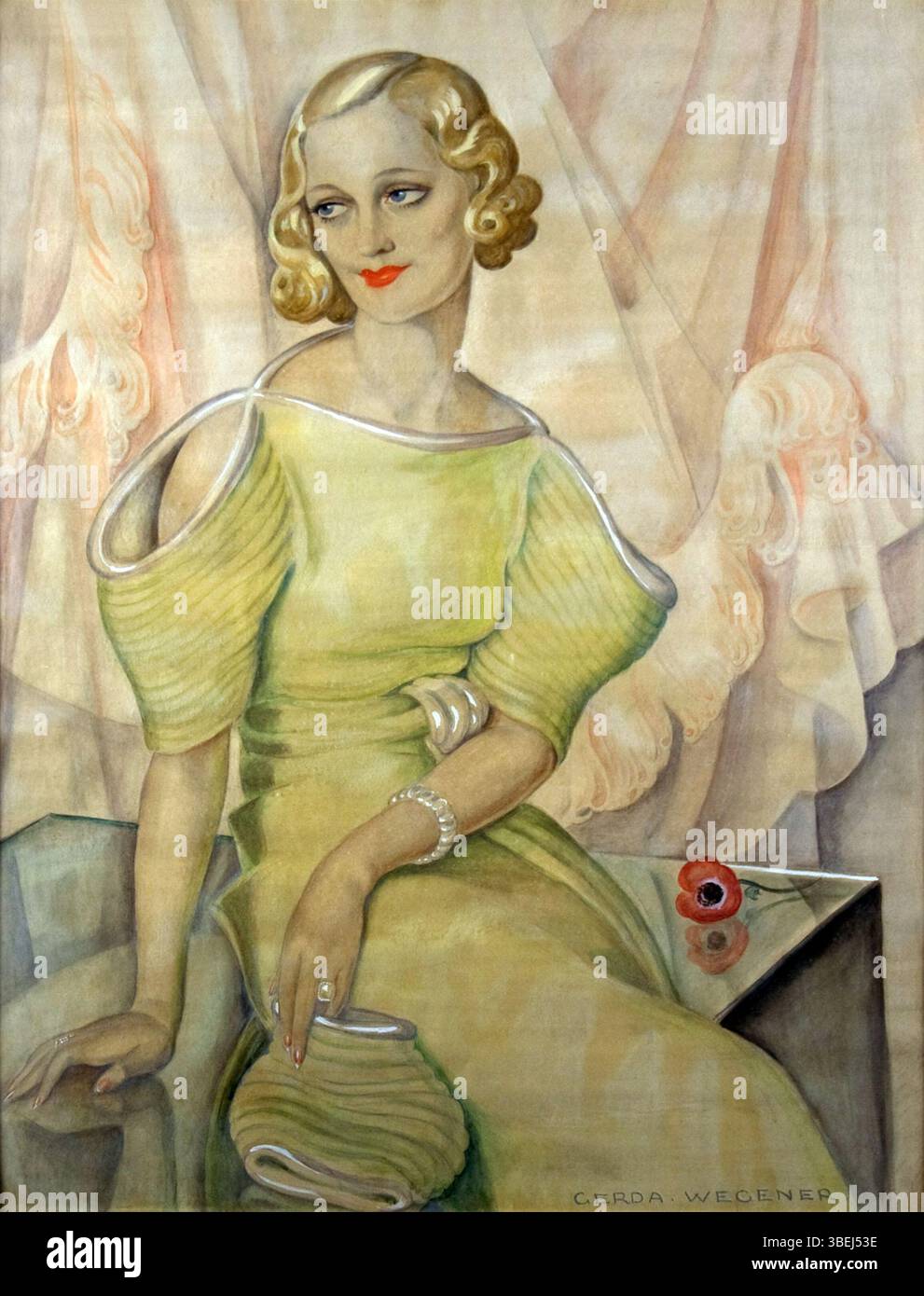 'Eva Heramb' (1934) by Gerda Wegener features a portrait of Eva Heramb ...