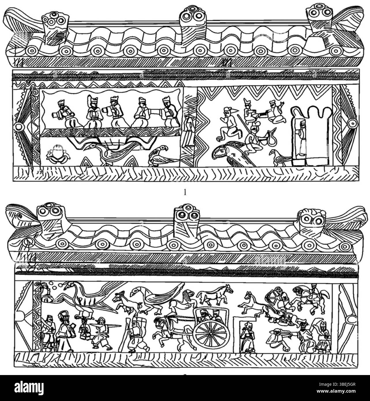 The house-shaped sarcophagus discovered in Tomb 2011PBM1 in Sichuan ...