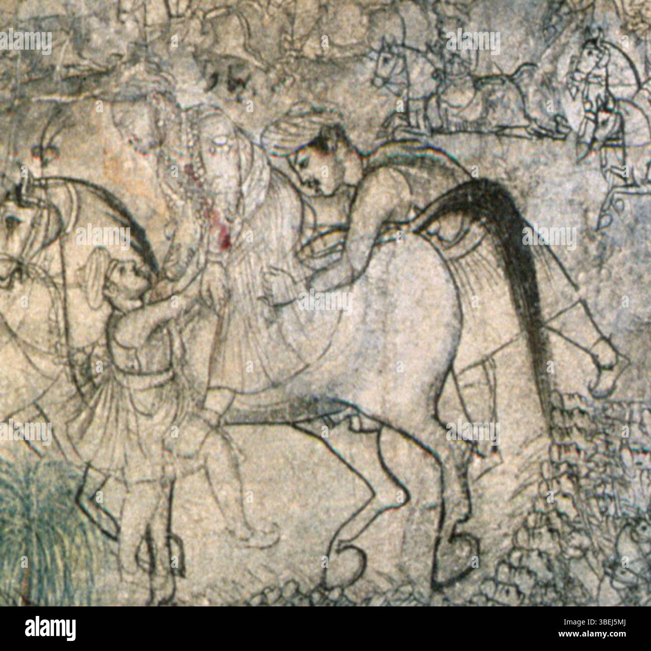 Battle of panipat mughal miniature hi-res stock photography and images ...