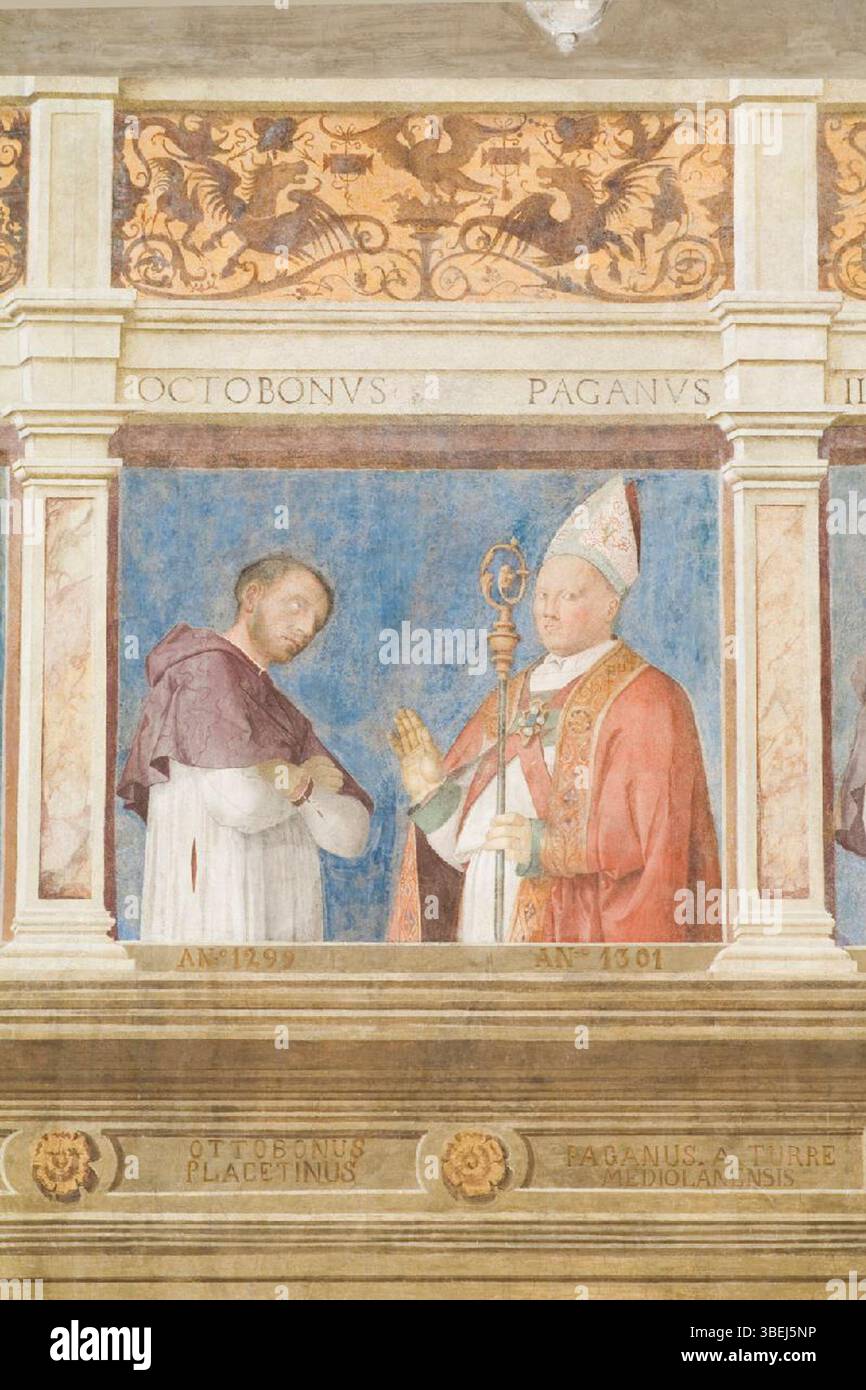 Fresco by Bartolomeo Montagna, depicting bishops Ottobono and Pagano ...