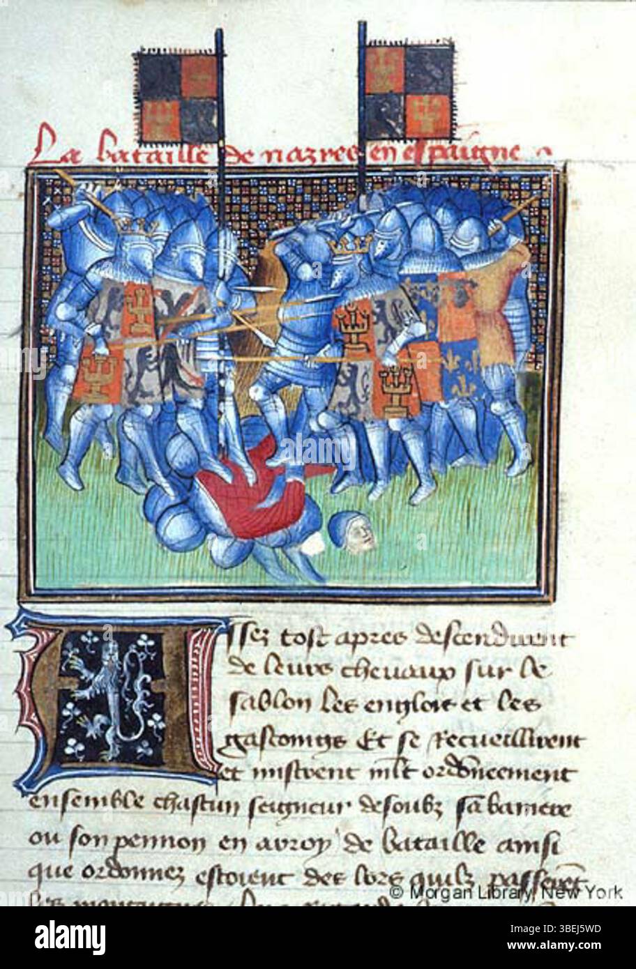This illustration from Jean Froissart's chronicle depicts the Battle of ...