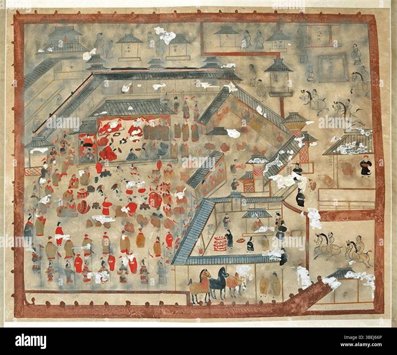 This Eastern Han mural, depicting a Commandant protector of the Wuhuan ...