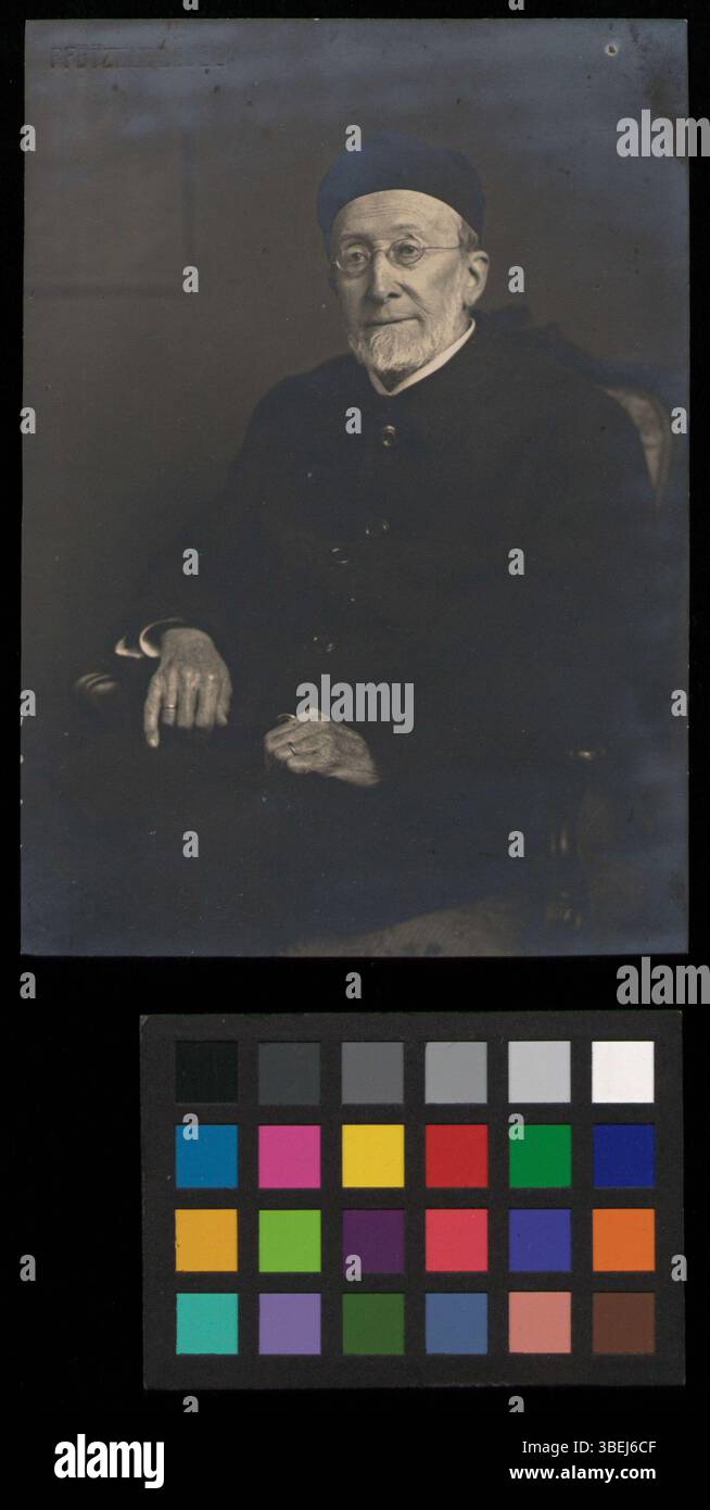 A black and white photograph of Hermann Christ-Socin, taken between ...