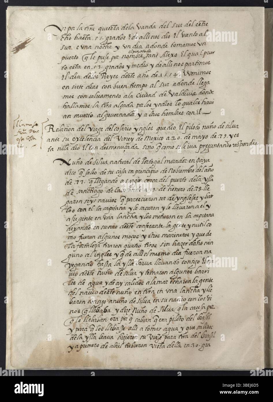 This is part of Hernán Gallego’s report on the first eastward crossing ...