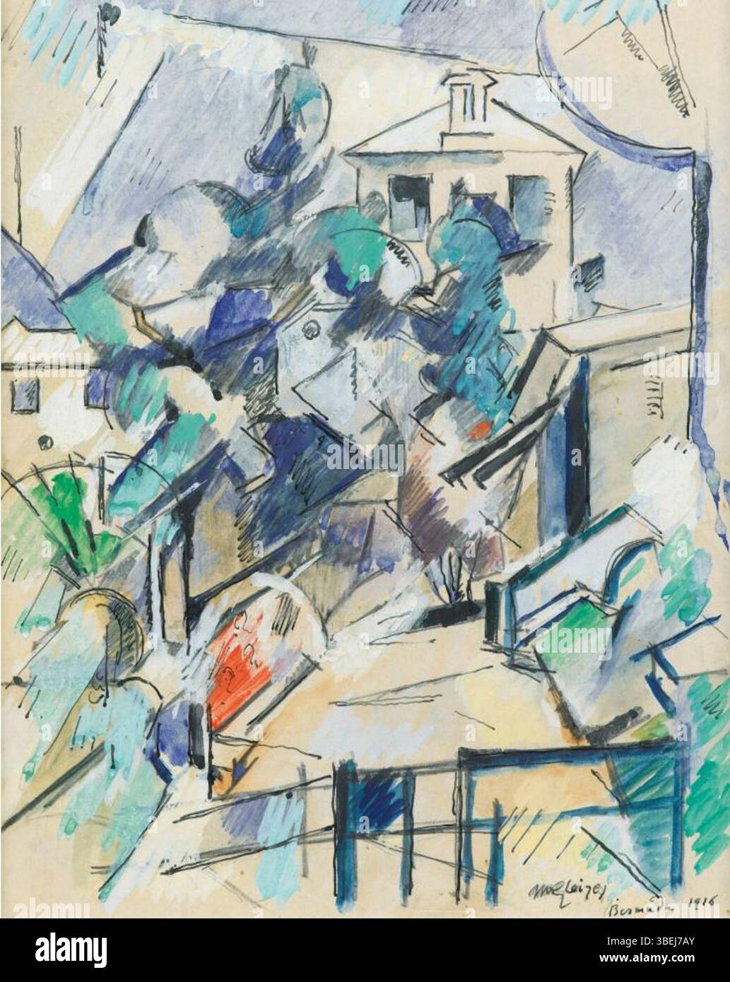 This Cubist painting by Albert Gleizes portrays a house in Bermuda ...